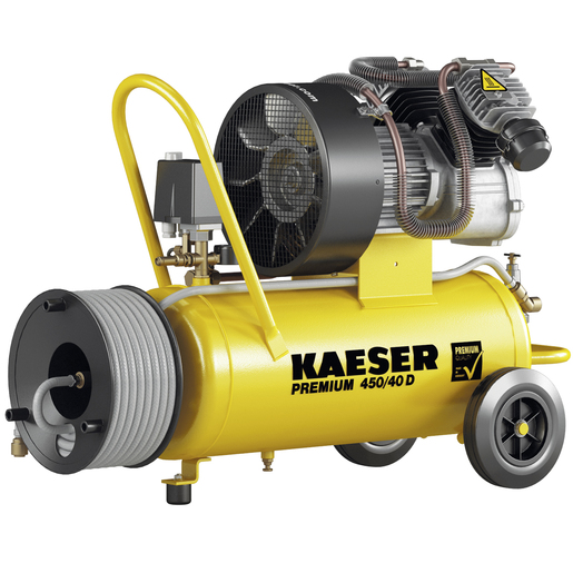 KAESER Reciprocating compressor PREMIUM 450/40 D with Hose reel